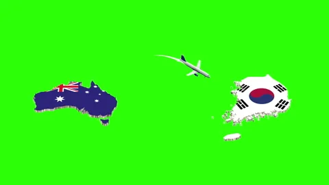 Animation Of Flight From AUSTRALIA To S... | Stock Video | Pond5