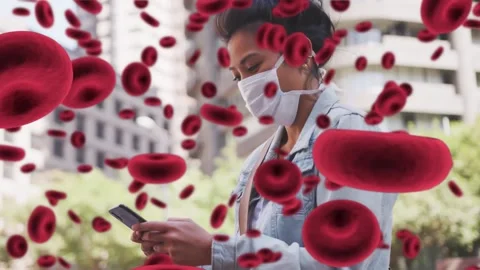 Animation of floating blood cells over w... | Stock Video | Pond5