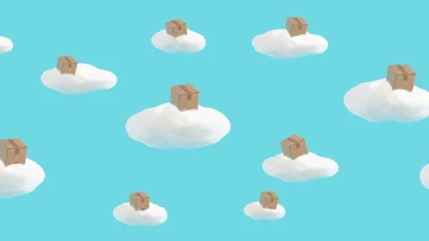 Cardboard Box Animation Cloud Stock Footage ~ Royalty Free Stock Videos ...