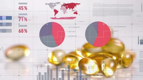 Animation of floating diagrams, circles,... | Stock Video | Pond5