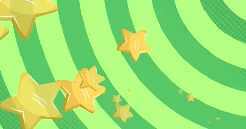Animation of floating golden start and g... | Stock Video | Pond5