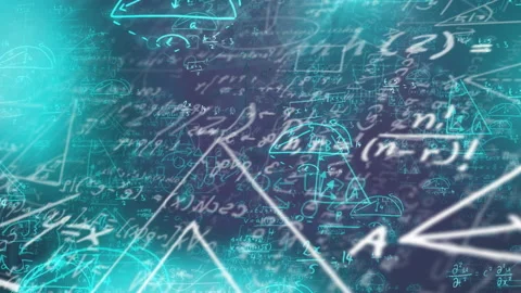 Animation of floating mathematical equat... | Stock Video | Pond5