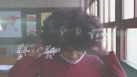 Animation of floating mathematical equat... | Stock Video | Pond5