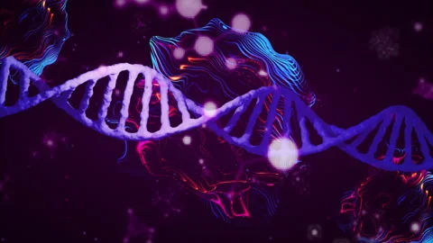 Animation of floating molecules and dna ... | Stock Video | Pond5