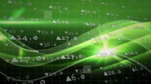 Animation of floating numbers with arrow... | Stock Video | Pond5