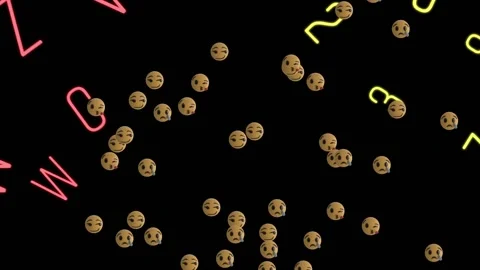 Animation of floating numbers, letters a... | Stock Video | Pond5