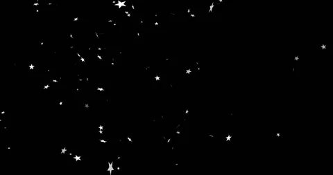 Animation of floating stars on black bac... | Stock Video | Pond5