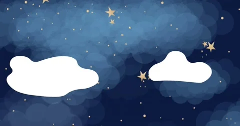Animation of floating white clouds with ... | Stock Video | Pond5