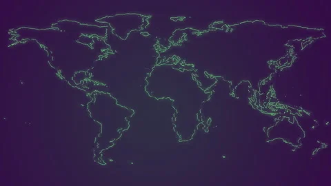 Animation of floating world map on black... | Stock Video | Pond5