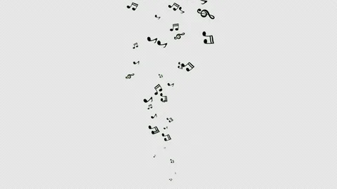 Animation flow black music notes. Music ... | Stock Video | Pond5