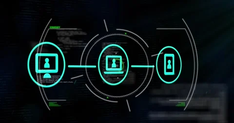 Animation of flowchart of icons and circ... | Stock Video | Pond5