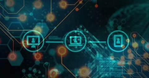 Animation of flowchart icons and compute... | Stock Video | Pond5