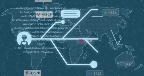 Animation of flowchart, notification bar... | Stock Video | Pond5