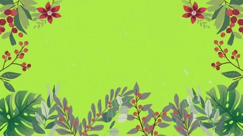 Animation of flower and foliage border w... | Stock Video | Pond5