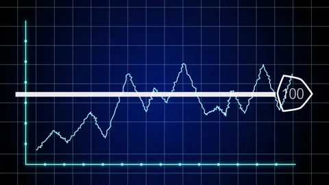 Animation of fluctuating line graph with... | Stock Video | Pond5
