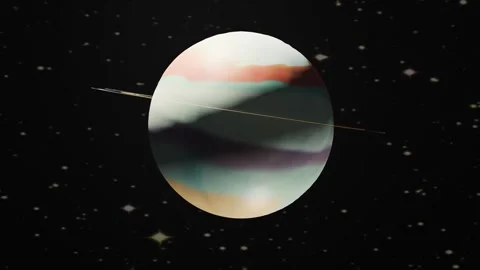 Animation footage shows the planet Satur... | Stock Video | Pond5