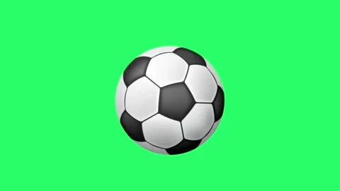 Animation football on green screen. | Stock Video | Pond5