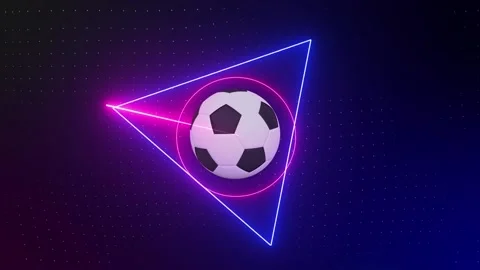Animation of football over shapes and li... | Stock Video | Pond5