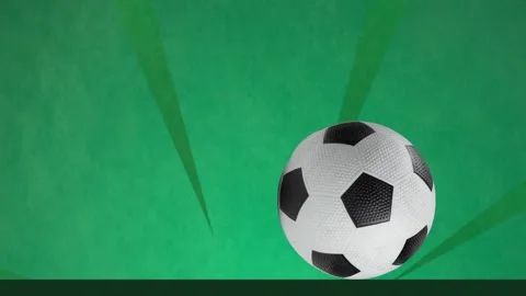 Animation of football over shapes on gre... | Stock Video | Pond5