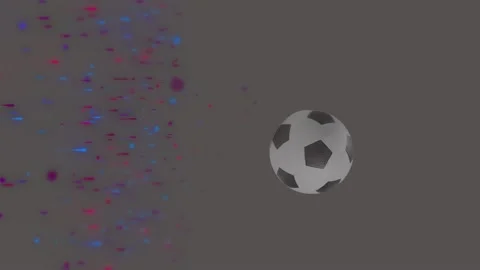 Animation of footballs falling over shap... | Stock Video | Pond5