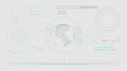 Animation of freight transportation info... | Stock Video | Pond5