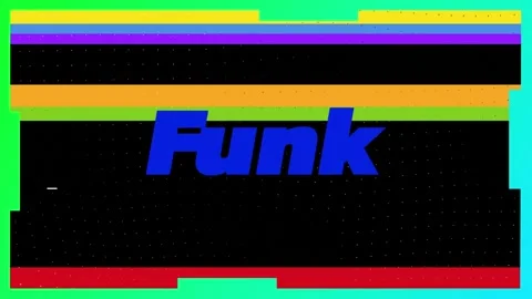 Animation of funk text and lines on blac... | Stock Video | Pond5