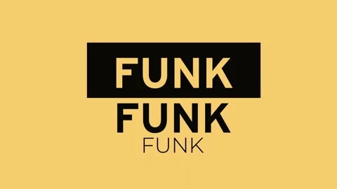 Animation of funk text on orange backgro... | Stock Video | Pond5