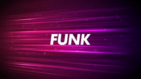 Animation of funk text over light trails... | Stock Video | Pond5