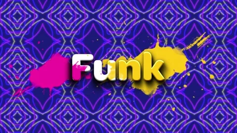 Animation of funk text over moving shape... | Stock Video | Pond5