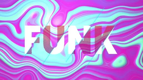 Animation of funk text over pink liquid ... | Stock Video | Pond5