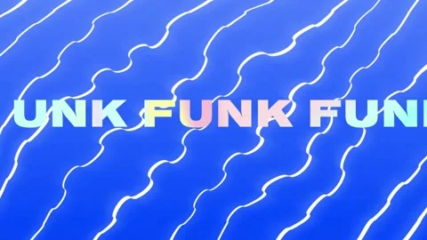 Animation of funk text over shapes on bl... | Stock Video | Pond5
