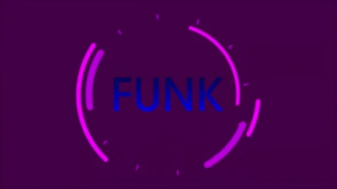 Animation of funk text over shapes on pu... | Stock Video | Pond5