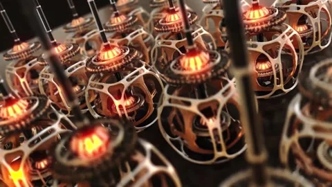 Animation of futuristic abstract machine... | Stock Video | Pond5