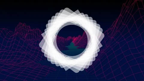 Animation of futuristic spinning square ... | Stock Video | Pond5