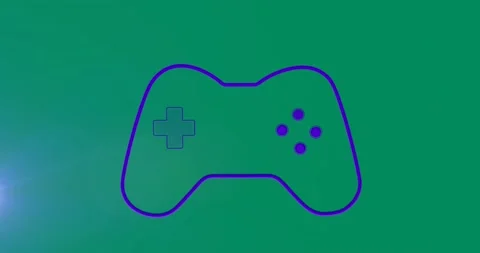 Animation of game controller against gra... | Stock Video | Pond5