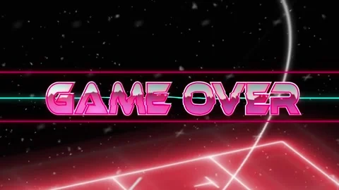 Animation of game over text over shapes ... | Stock Video | Pond5