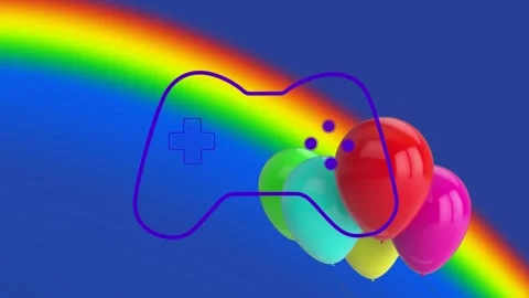 Animation of gaming console over multico... | Stock Video | Pond5