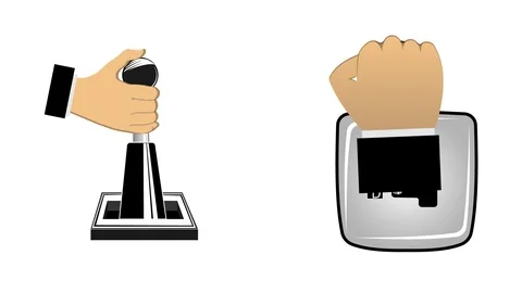 Animation gear shift. Transmission lever... | Stock Video | Pond5