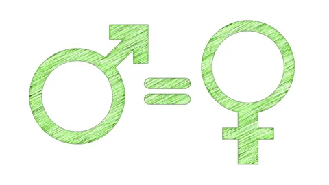 Animation of the gender equality symbol ... | Stock Video | Pond5