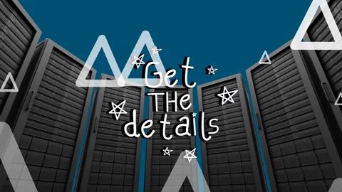 Animation of get the details text with s... | Stock Video | Pond5