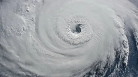 Animation of giant hurricane seen from o... | Stock Video | Pond5