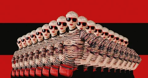 Animation gif art. Stylish girl moving o... | Stock Video | Pond5