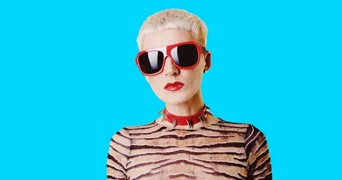 Animation gif design. Stylish girl with ... | Stock Video | Pond5