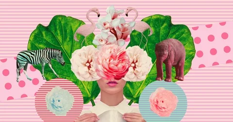 Animation gif design. Stylish lady Sprin... | Stock Video | Pond5