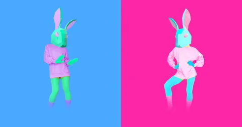 Animation Gif Set. Two colorful Dancing ... | Stock Video | Pond5