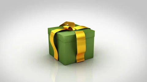 Animation of a gift box opening. 3 color... | Stock Video | Pond5