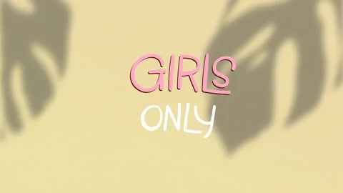 Animation of girls only text over leaves... | Stock Video | Pond5