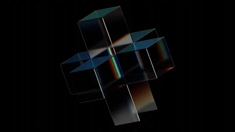 Animation of a glass 3D figure with the ... | Stock Video | Pond5