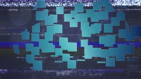 Animation of glitch effect over cloud ic... | Stock Video | Pond5