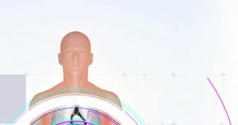 Animation of glitch effect over human bo... | Stock Video | Pond5